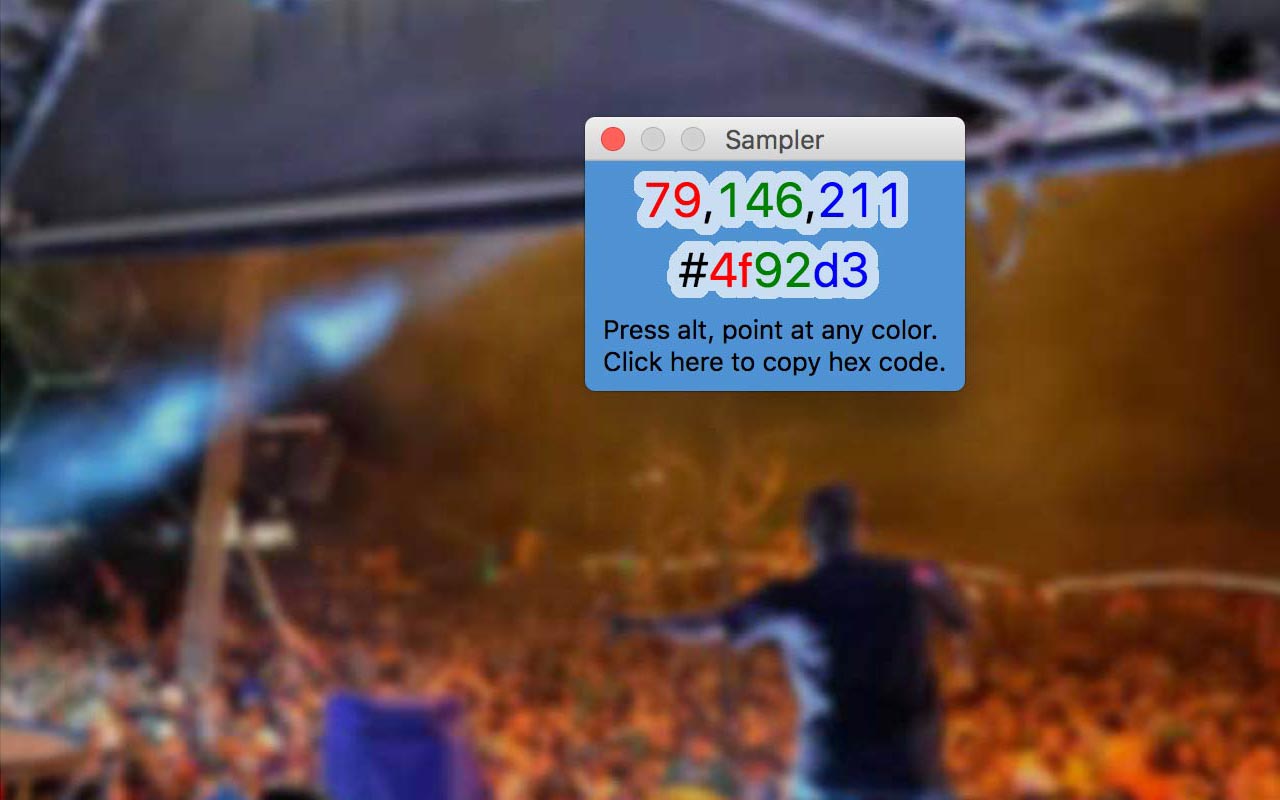 Color Sampler - sample any colour anywhere on your screen